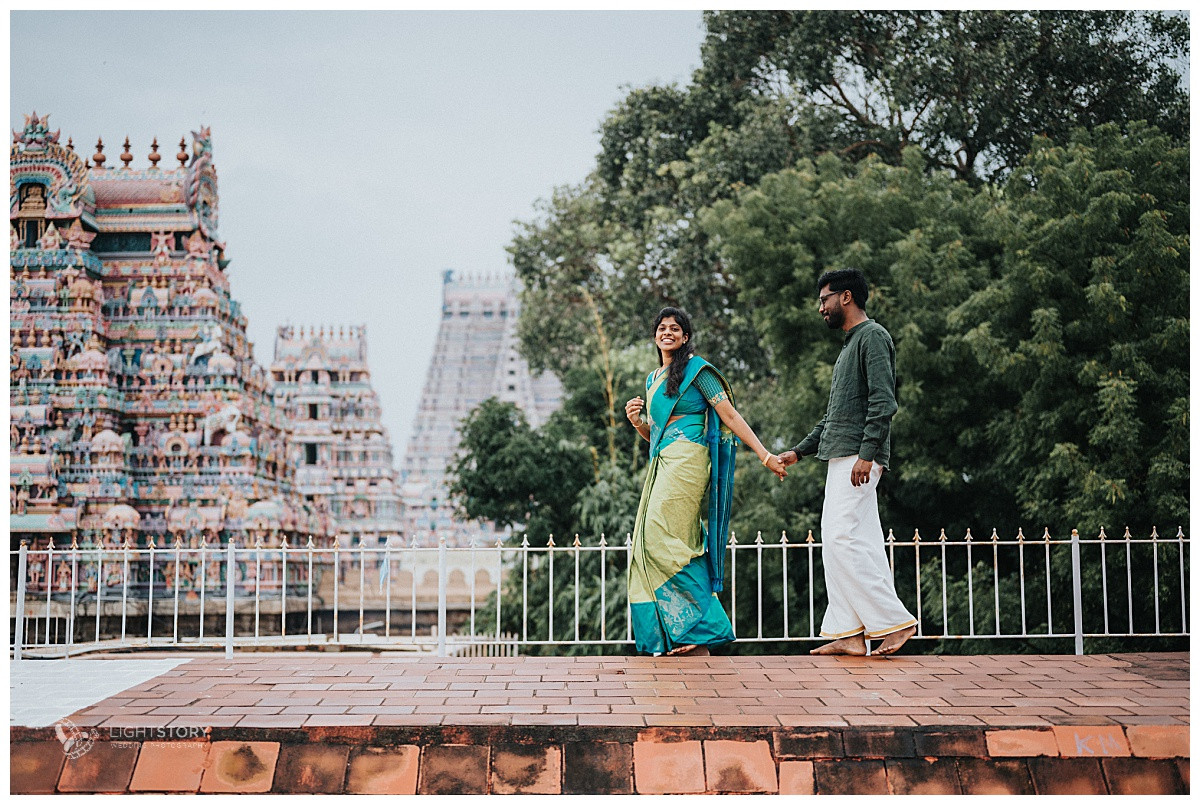 Trichy Srirangam Temple Couple Shoot Wedding Photography
