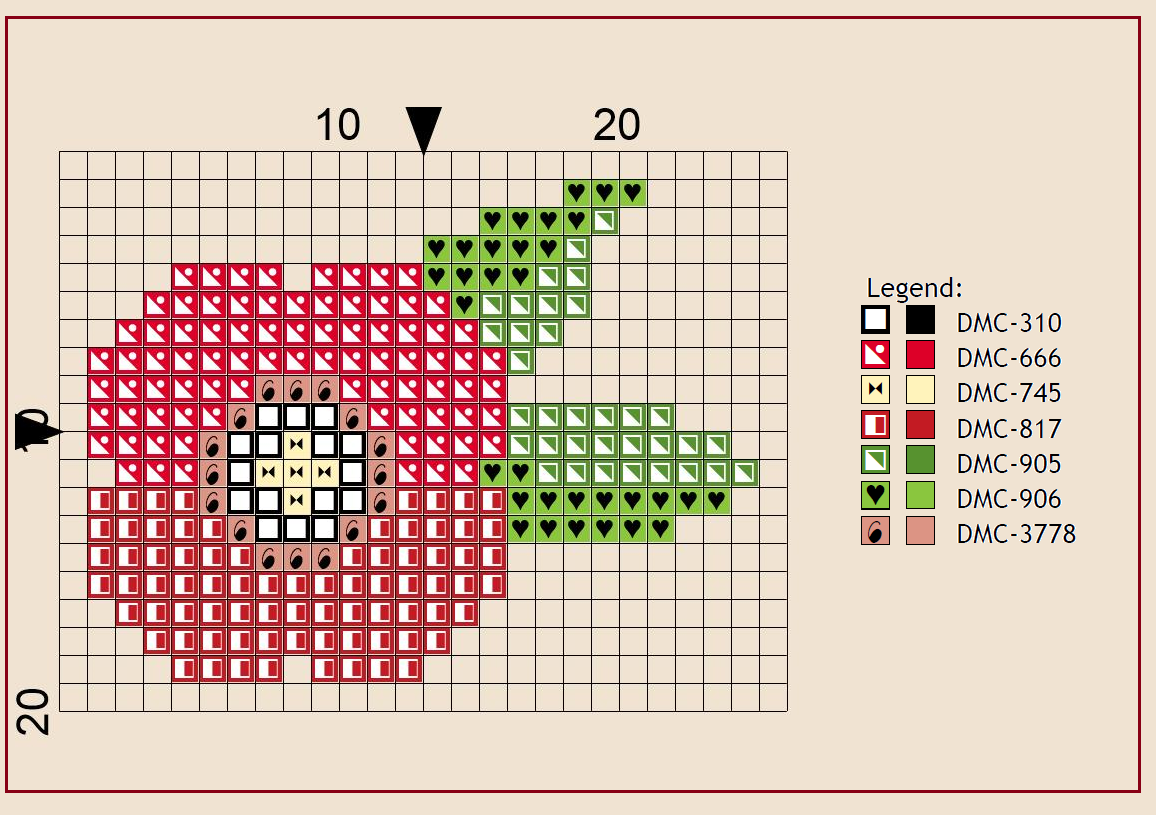 Lest We Forget Poppy Cross Stitch Pattern