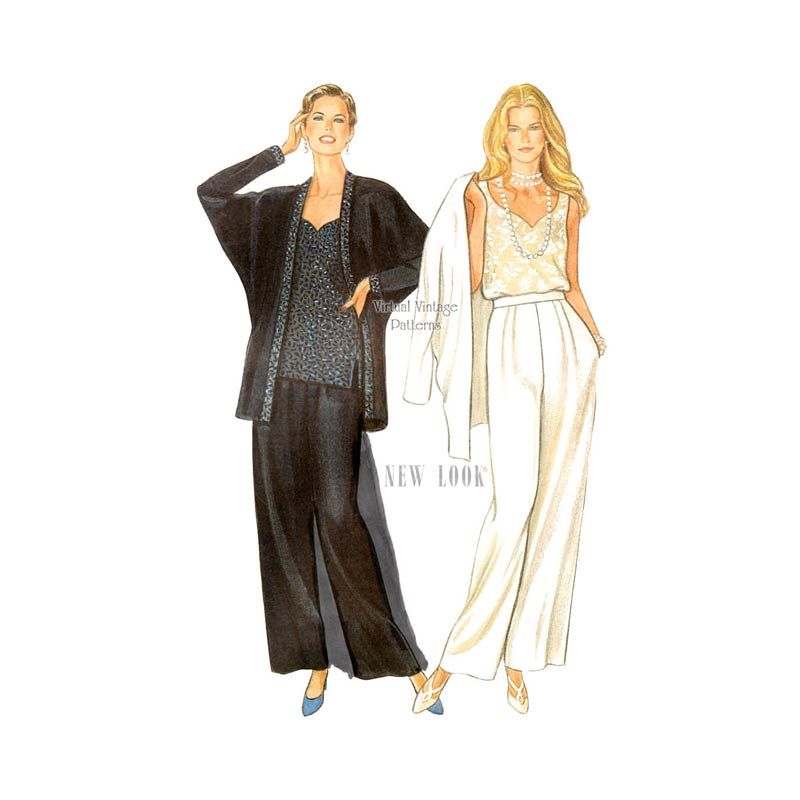 Womens Pant Suit Pattern, New Look 6314 | Virtual Vintage