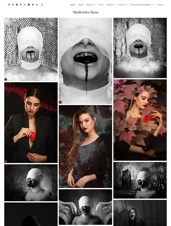 Creative Portfolio Website Examples from Photographers, Artists & Designers | Pixpa