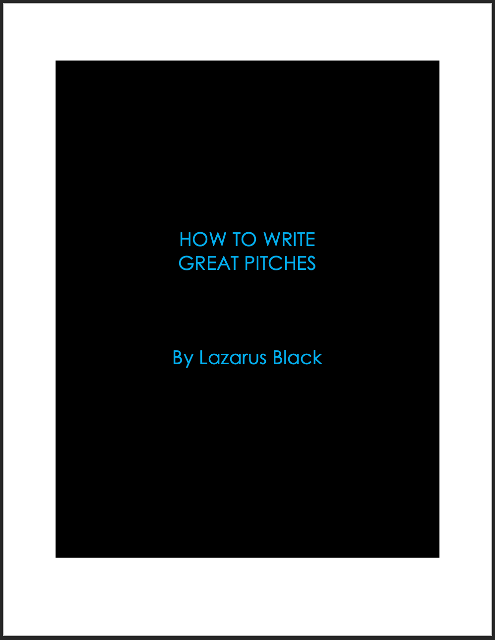 How to Write Great Pitches