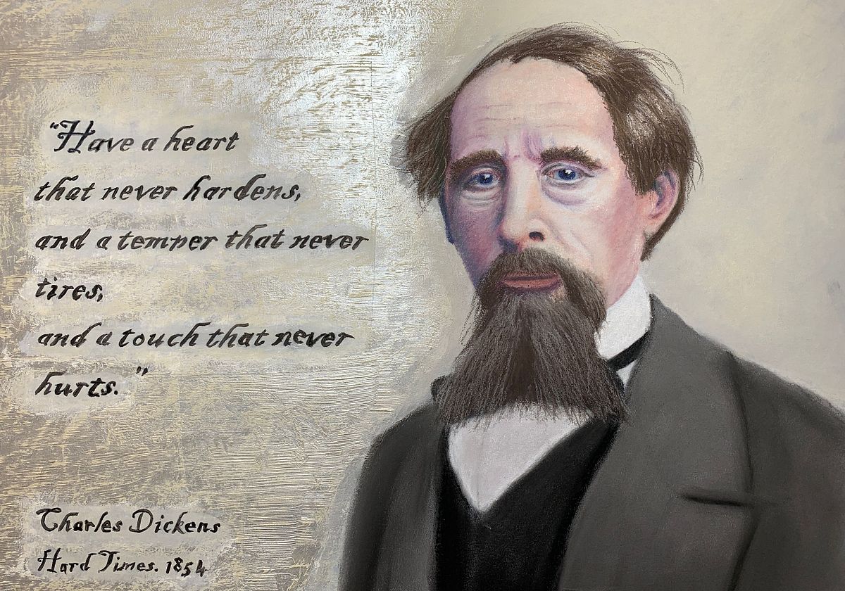 Video creating Charles Dickens in the Literary Faces series