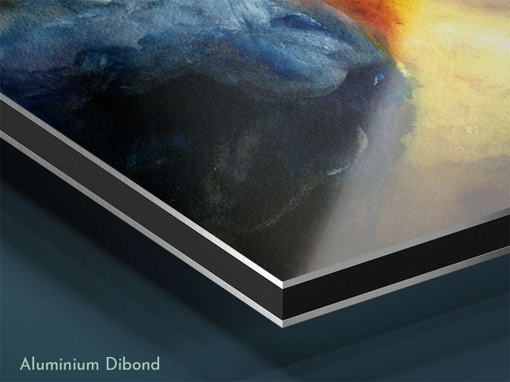 Blue & Gold acrylic and dibond panel prints