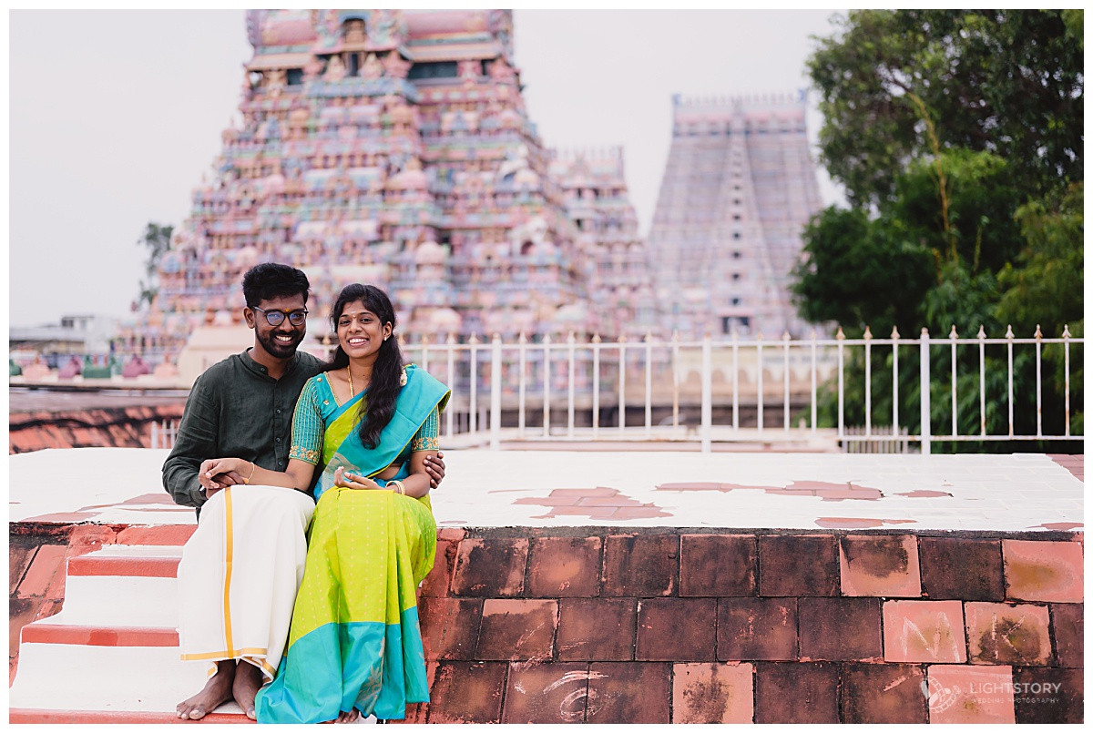 Trichy Srirangam Temple Couple Shoot Wedding Photography